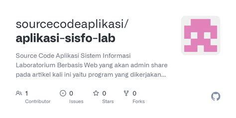 Github Sourcecodeaplikasiaplikasi Sisfo Lab Source Code Aplikasi