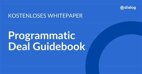 Programmatic Deal Guidebook E Dialog