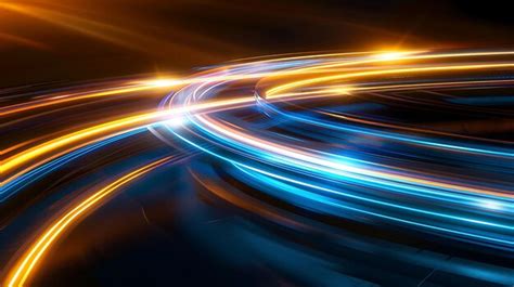 Premium Photo Abstract Light Trails In A Circular Pattern