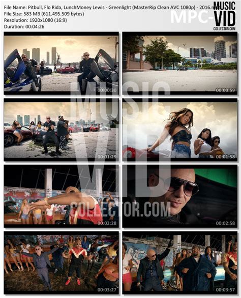 Pitbull Flo Rida Lunchmoney Lewis Greenlight Masterrip Clean Avc