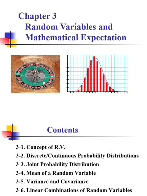 Chapter 3 Random Variable And Mathematical Expectation Pdf