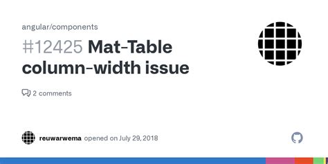 Mat Table Column Width Issue Issue Angular Components GitHub