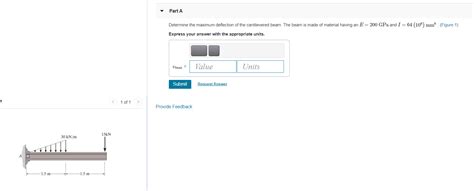 Solved Part A Determine The Maximum Deflection Of The Chegg