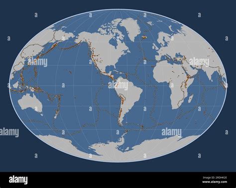 Shape Of The North Andes Tectonic Plate On The Solid Contour Map In The Fahey Projection