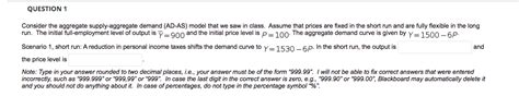 Solved QUESTION Consider The Aggregate Supply Aggregate Chegg