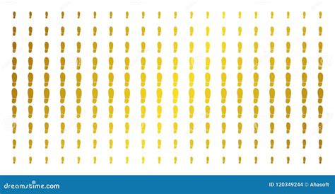 Boot Footprint Golden Halftone Array Stock Vector Illustration Of Effect Abstraction 120349244
