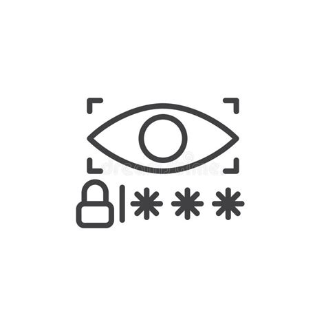 Password Strength Line Icon Stock Vector Illustration Of Cyber