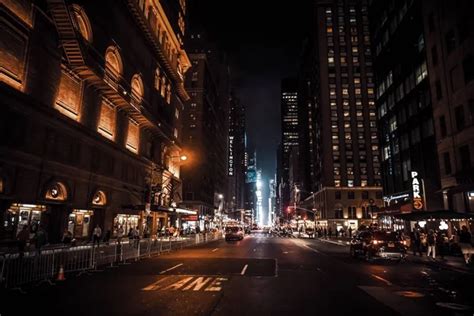 New York Streets At Night Wallpaper