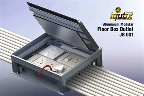 Electrical Floor Box Aluminium Recessed Floor Box Outlet With Sockets