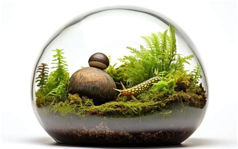 Premium Ai Image Small Gastropod Habitat On White Background