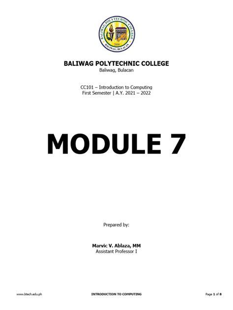 Cc101 Module 7 Pdf Byte Bit