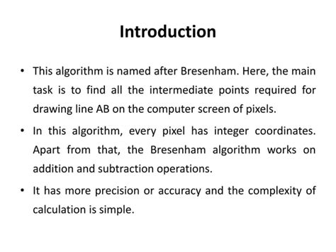 Bresenhems Line Genration Derivation For Mtech Pdf