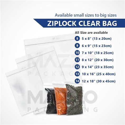 100pcs Ziplock Clear Plastic Bag 6x9 7x10 8x12 9x14 Shopee