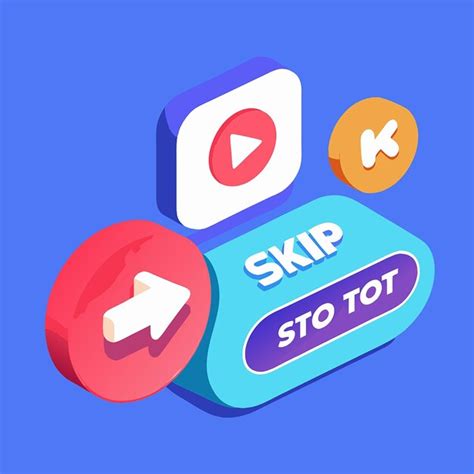 skip to the end next music player button 3d vector icon cartoon minimal