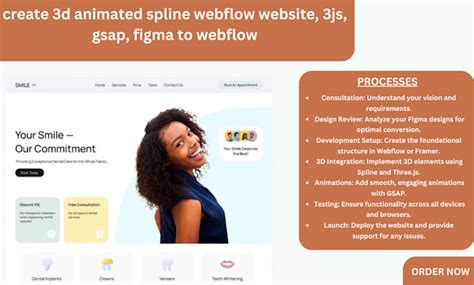 Create 3d Animated Spline Webflow Website Threejs Gsap Figma To Webflow By Tancredisarah