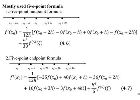 1 Derive The 5 Point Formula Both Midpoint