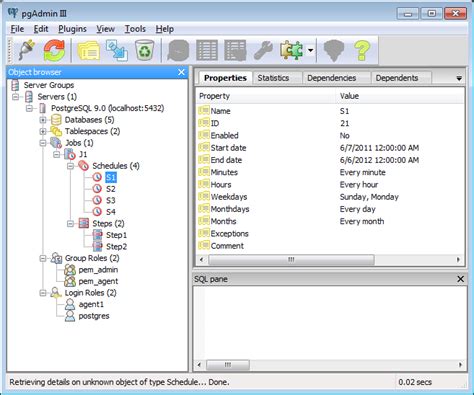 Pgagent Schedules Pgadmin Iii Documentation