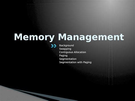 pptx background swapping contiguous allocation paging segmentation