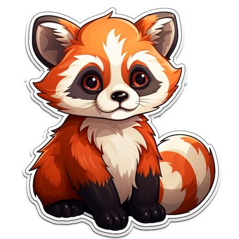 Premium Ai Image Red Panda Sticker