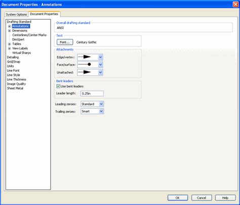 document properties annotations 2012 solidworks api help