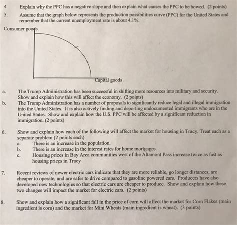 Solved 4 Explain Why The PPC Has A Negative Slope And Then Chegg Com