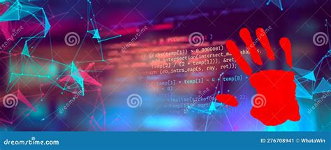 digital binary code on dark red background data breach stock vector