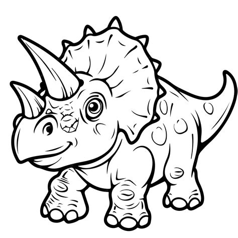 Premium Vector Hand Drawn Outline Illustration Of Triceratops