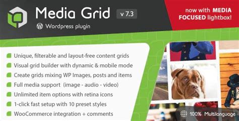 Media Grid Wordpress Responsive Portfolio V831