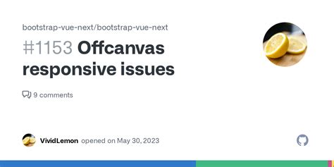 Offcanvas Responsive Issues · Issue 1153 · Bootstrap Vue Next