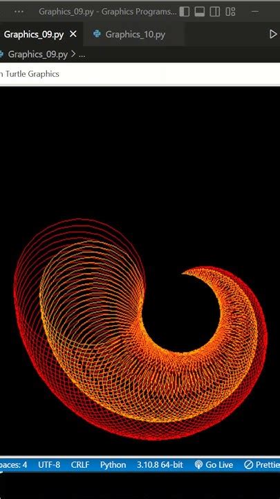 Draw Amazing 😍🤩 Circle ⭕ Through Loop Python Turtle 😎 Ll Shorts Youtube