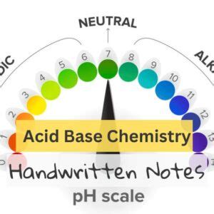 Acid Base Chemistry Handwritten Notes PDF CLEARJEE XYZ