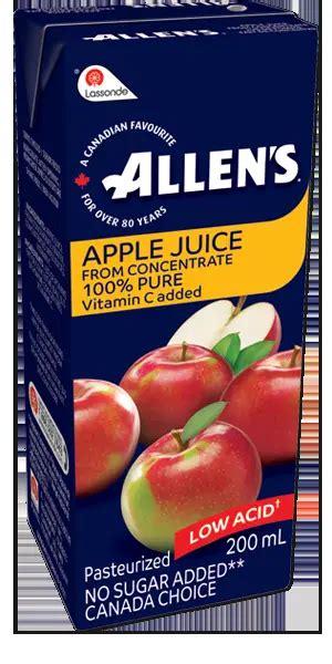 Allens Apple Juice 32 X 200ml Tetra Pak 4 X 8 Pack Delivery In Toronto