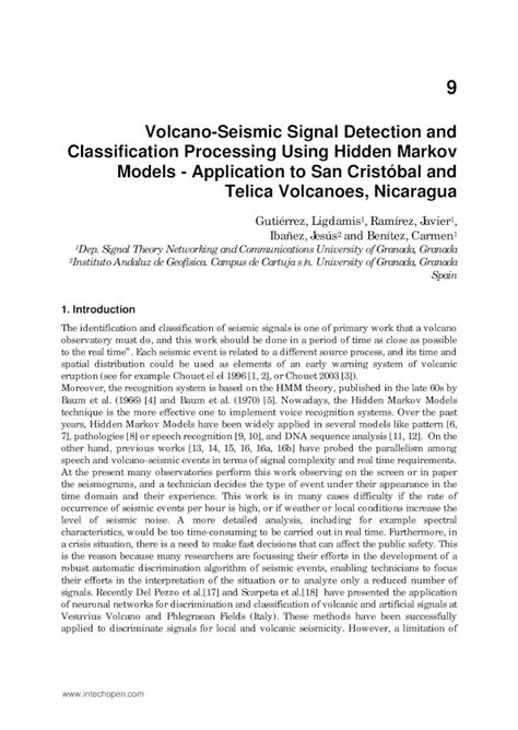Pdf Volcano Seismic Signal Detection And Classification €¦ · 21