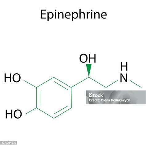 에피네프린 포뮬러 화학 분자 아드레날린 분자 구조 선 벡터입니다 스톡 이미지 건강관리와 의술에 대한 스톡 벡터 아트 및 기타 이미지 건강관리와 의술 건축물 과민증
