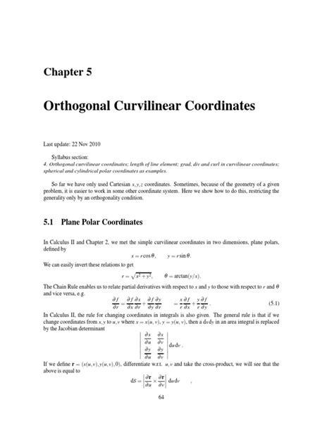 Orthogonal Curvilinear Coordinates Pdf Coordinate System Longitude