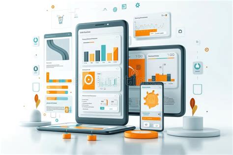 Mobile Marketing Visualization Screen Showing Website Optimization
