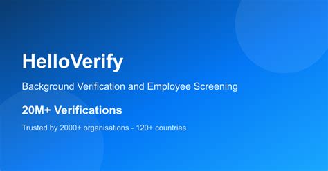 Helloverify Background Verification And Employee Screening India