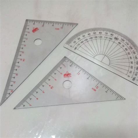 Set Square And Protractor Hobbies And Toys Stationery And Craft Craft Supplies And Tools On Carousell