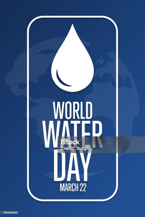 세계 물의 날 3월 22일 휴일 개념 배경 배너 카드 텍스트 비문이있는 포스터용 템플릿 벡터 Eps10 그림입니다 3월에 대한