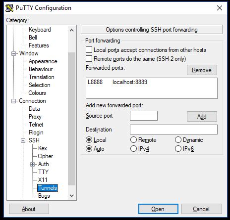 Ssh Remote Access Jupyter Notebook From Windows Stack Overflow