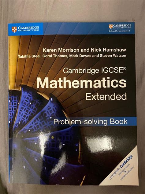 Cambridge Igcse Mathematics Extended Problem Solving Book Hobbies