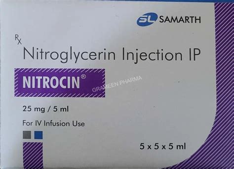 Nitrocin 25mg Nitroglycerin Inj At ₹ 25 Piece Nitrocin Injection