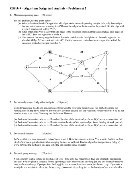 Algorithm Design And Analysis Problem Set