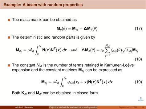 Projection Methods For Stochastic Structural Dynamics Pdf Physics Science