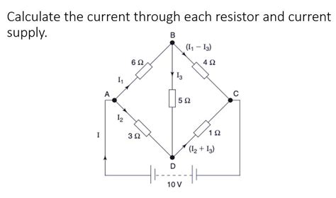 Solved Calculate The Current Through Each Resistor And