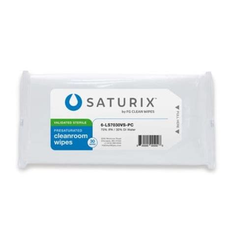 Fg Clean Wipes Saturix Sterile Presat Polyester Cellulose Wipes 70
