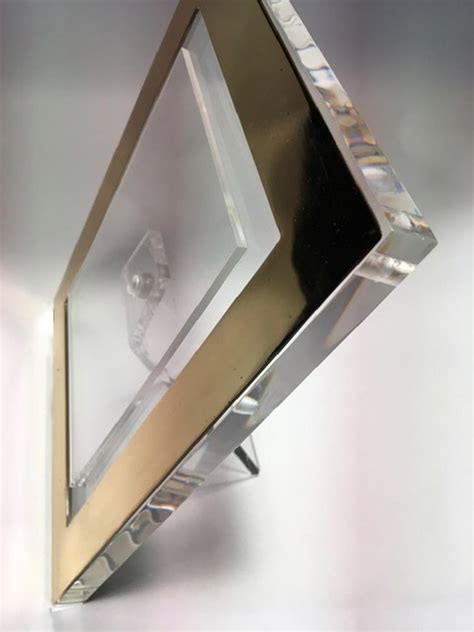 Italy Brass And Plexiglass Frame Midcentury Design Style Contemporary