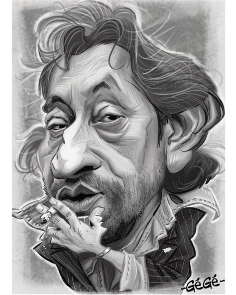 Gégé On Instagram Caricature Serge Gainsbourg Vieille Canaille