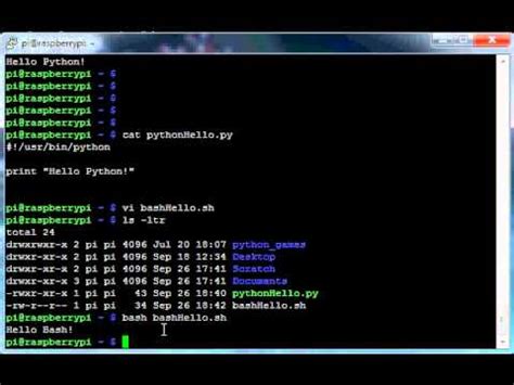 Raspberry Pi Hello World In Python Bash C YouTube
