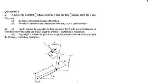 Question ONE A A Rigid Body Is Rotated StudyX